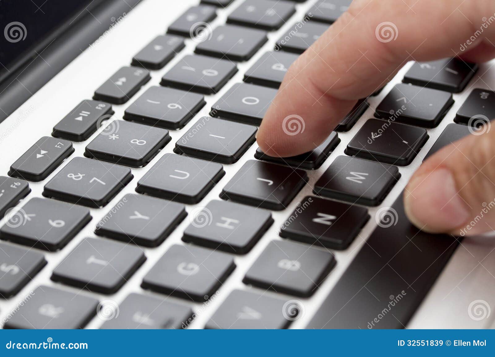 Hand on the keybord stock image. Image of hand, working - 32551839
