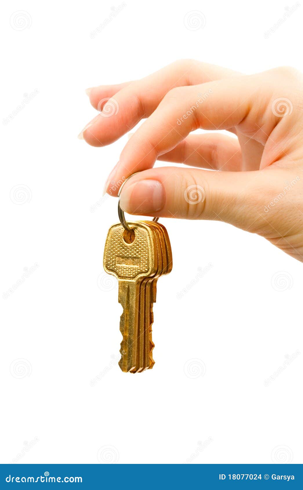 Hand with keys stock photo. Image of isolated, gold, broker - 18077024