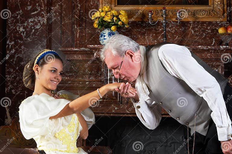 Hand-kiss stock photo. Image of fashion, charming, manor - 4690892