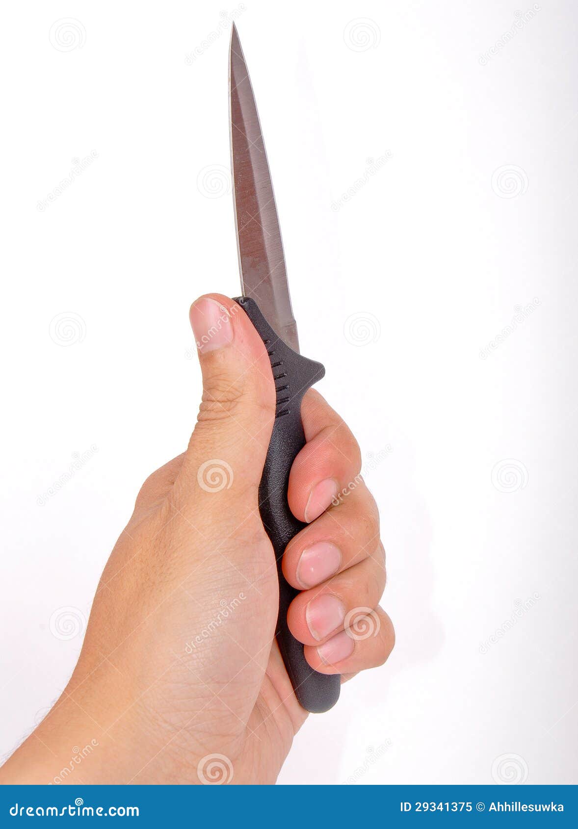 Hand with knife stock image. Image of handgrip, clipping - 29341375