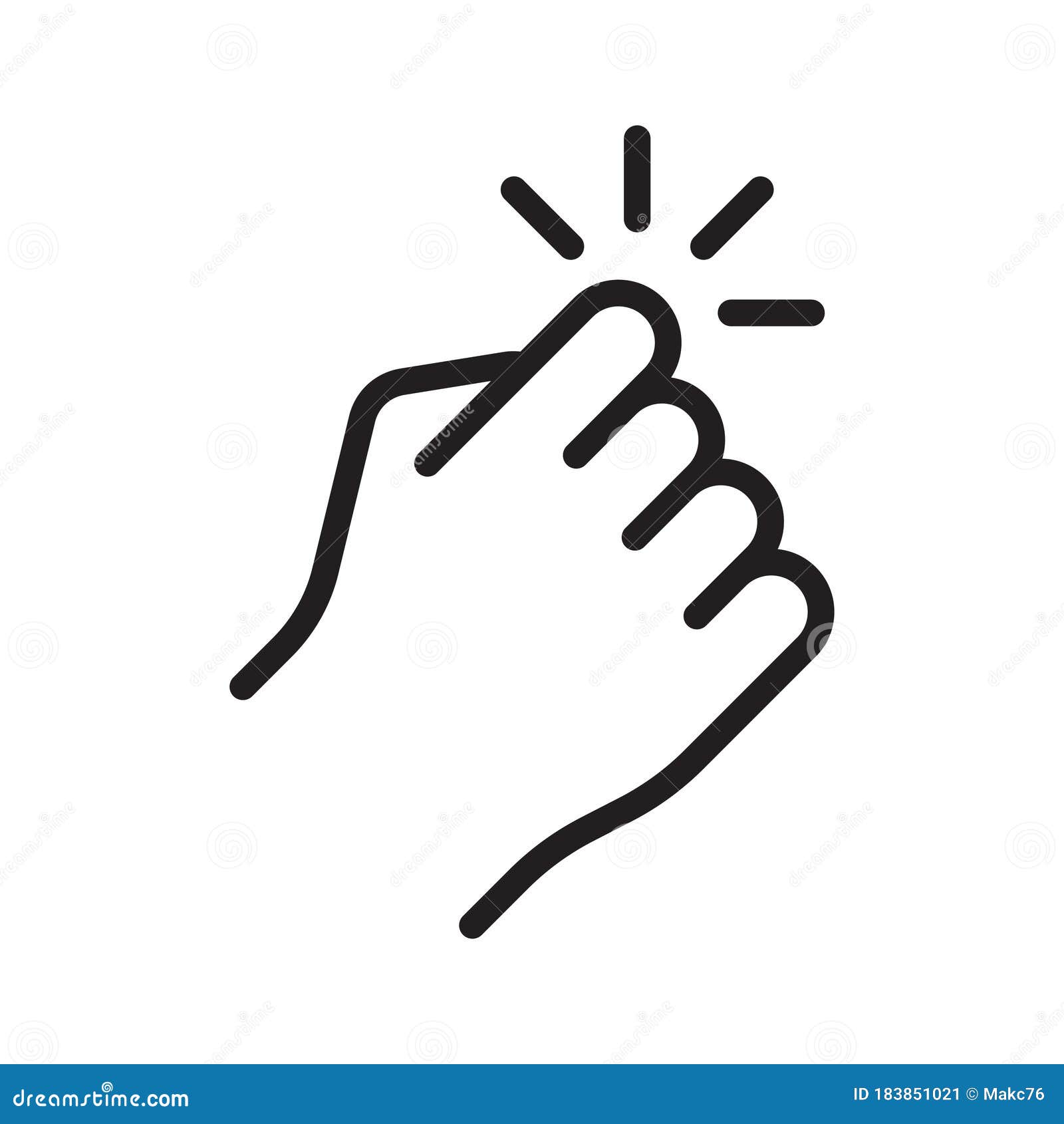 Hand Knocking on Door Icon. Vector Illustration Stock Vector ...