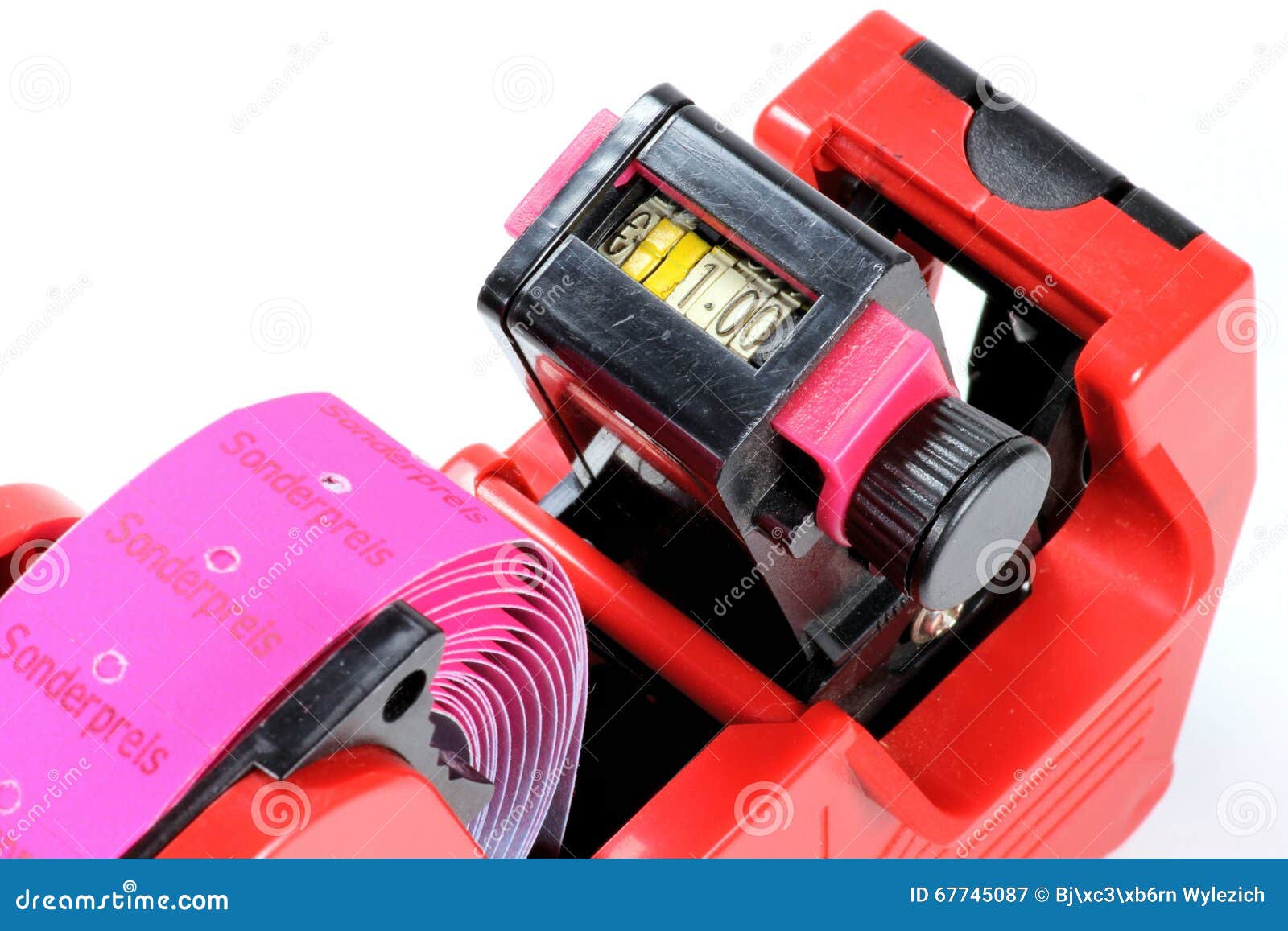 Hand labeler stock image. Image of store, isolated, stickers - 67745087