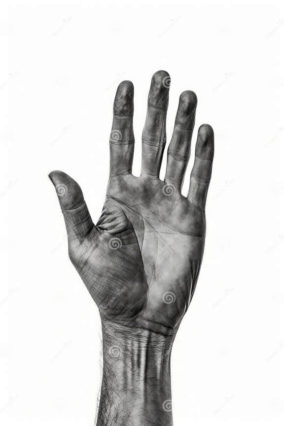 Hand with Large Hand Extended Out To the Side of it. Generative AI ...