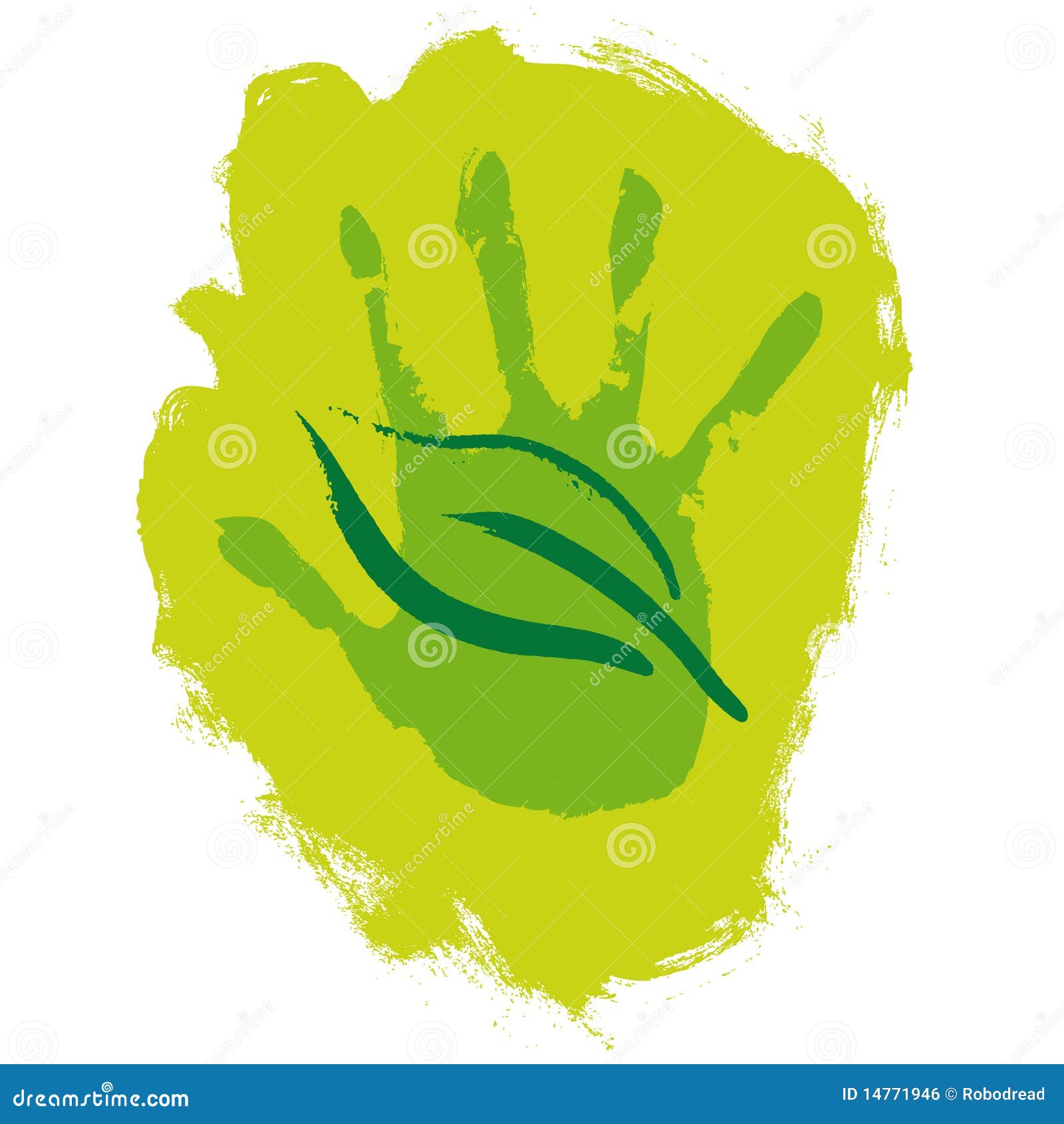 Hand and leaf stock vector. Illustration of silhouette - 14771946