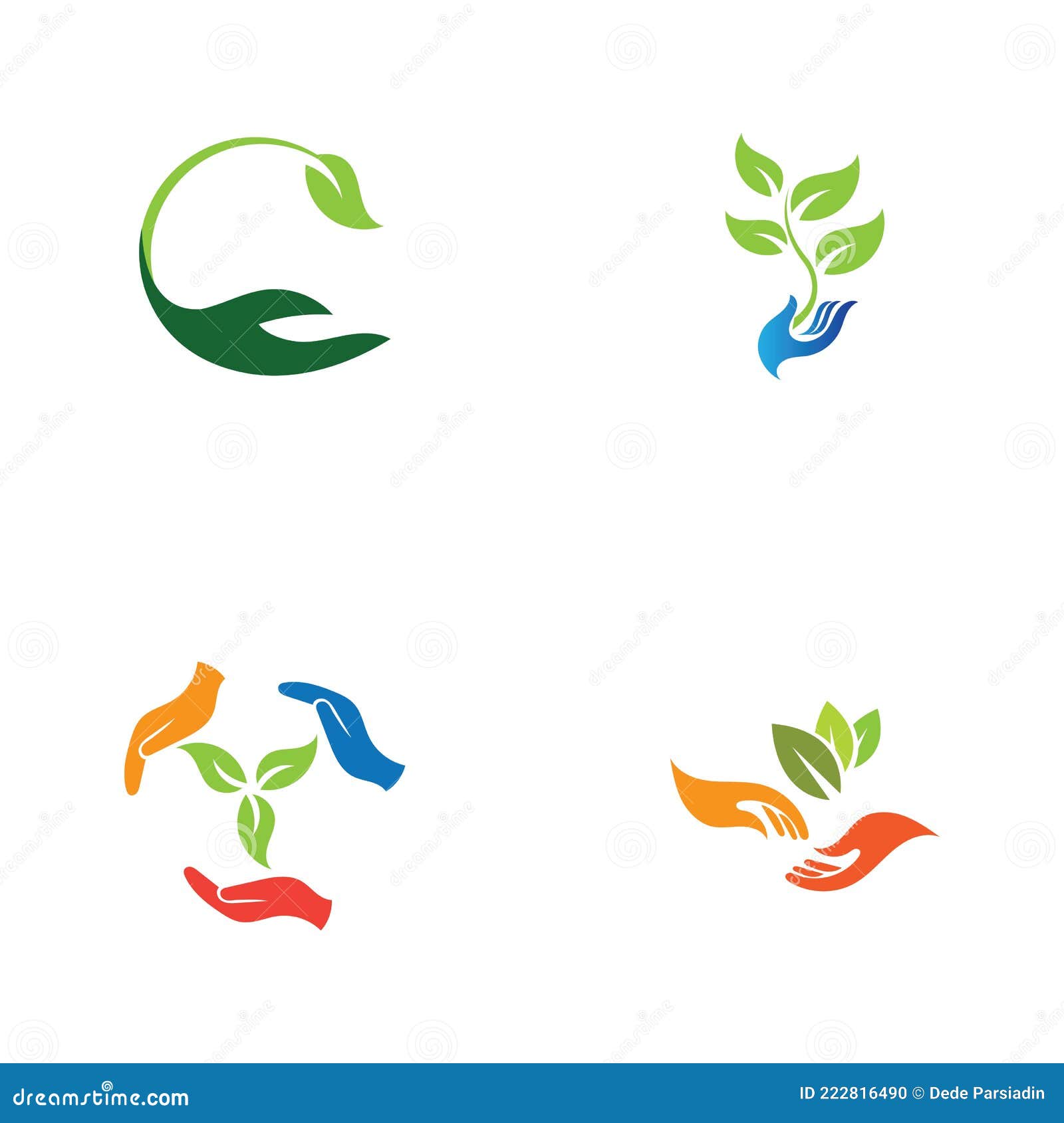 Hand leaf stock vector. Illustration of icon, design - 222816490