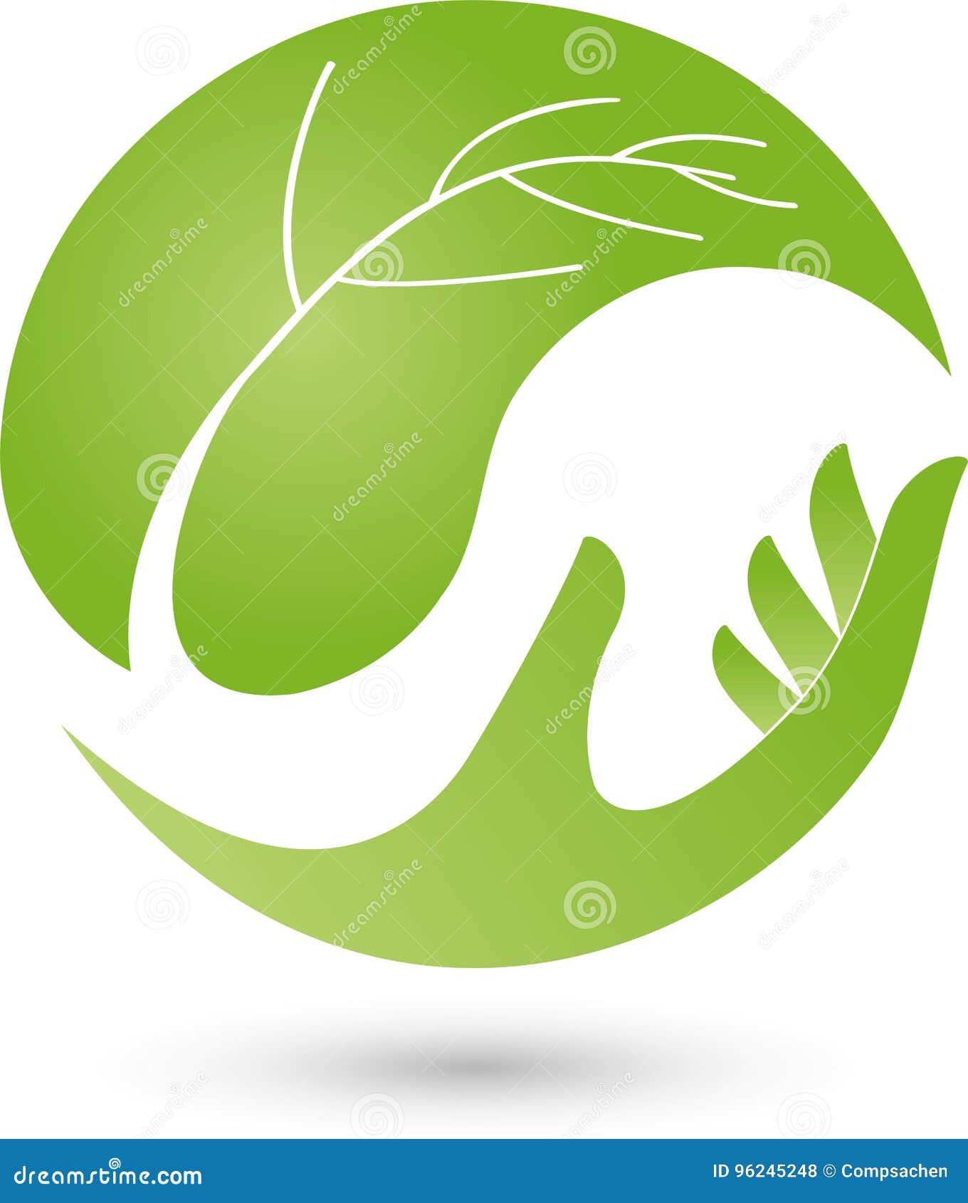Hand and Leaf, Plant, Wellness and Naturopathic Logo Stock Vector ...