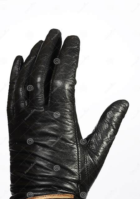 Hand in leather glove stock image. Image of background - 36449307
