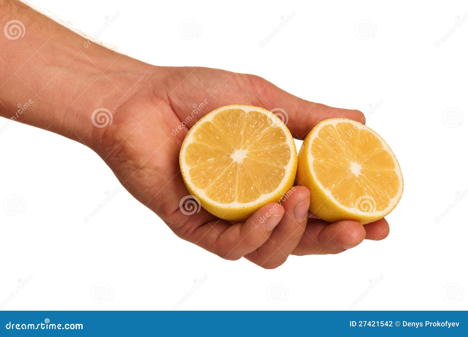 Hand with lemon stock photo. Image of citric, food, human - 27421542