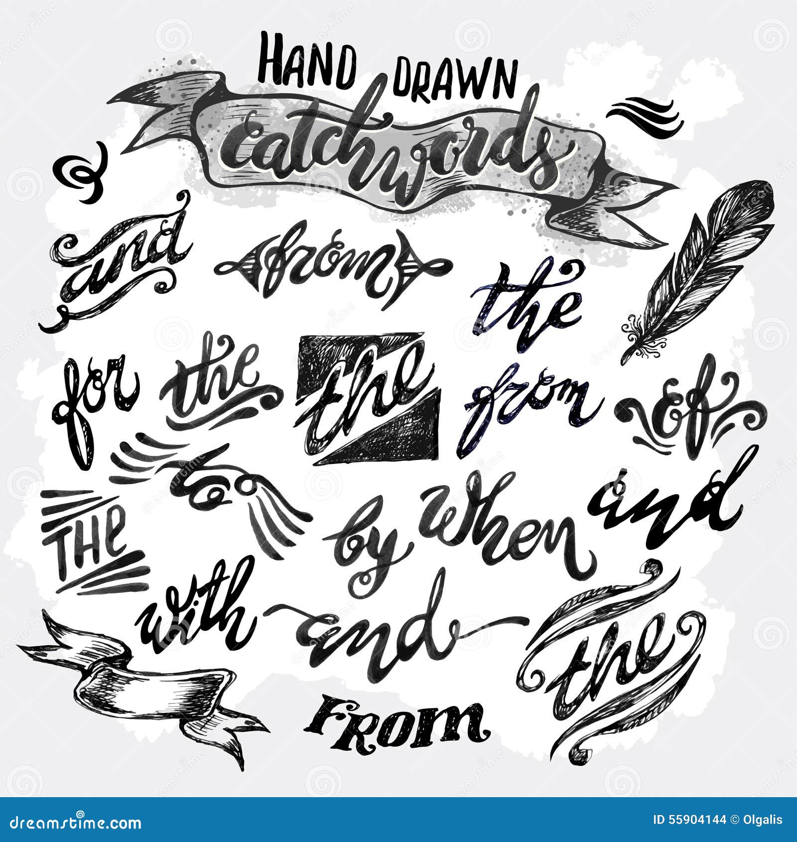 Hand Lettered Unicorns Are Real Text Type Label Print Vector