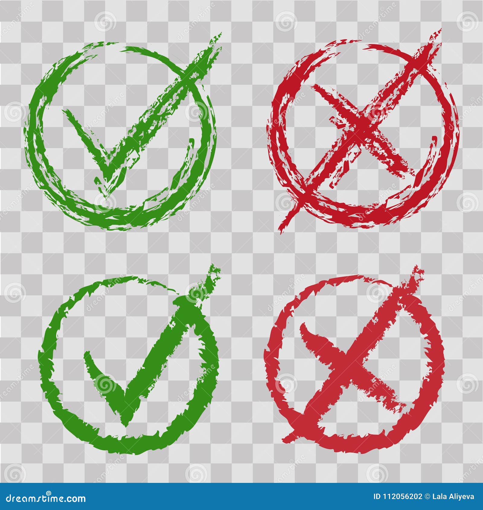 Hand Lettering Accept and Cancel Sign. Vector. Stock Vector ...