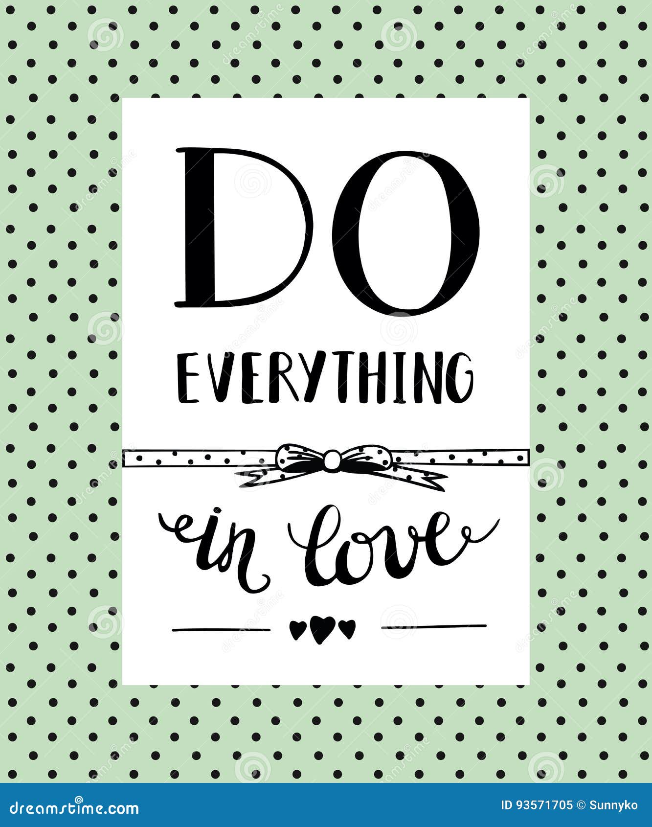 Hand Lettering Do Everything in Love. Stock Illustration - Illustration ...