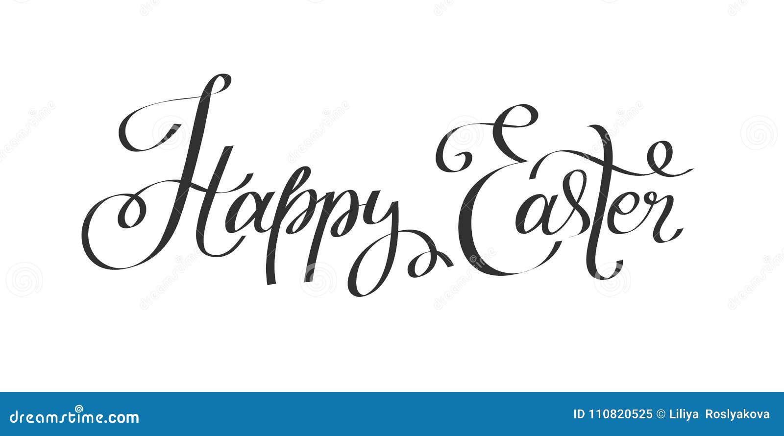 Hand Lettering Happy Easter Calligraphy Text, Isolated on White ... Hand Lettering Happy Easter Calligraphy Text, Isolated on White ...