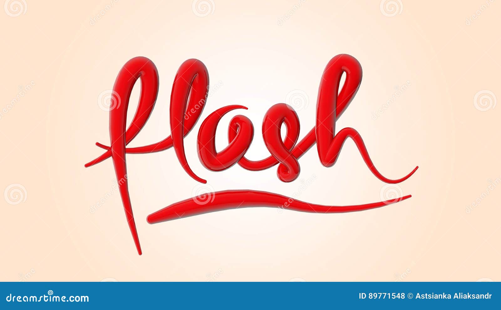 Hand Lettering, Modern Text Style, Cursive Logo, 3D Rendering Stock ...