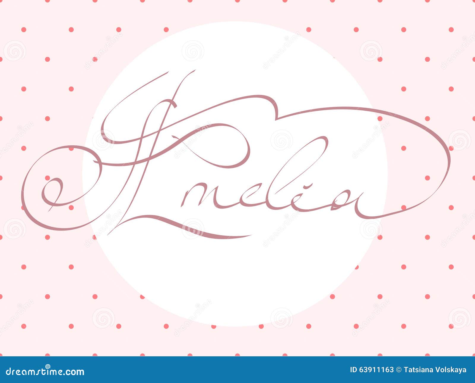 Amelia Name Lettering Tinsels Cartoon Vector | CartoonDealer.com #114602111