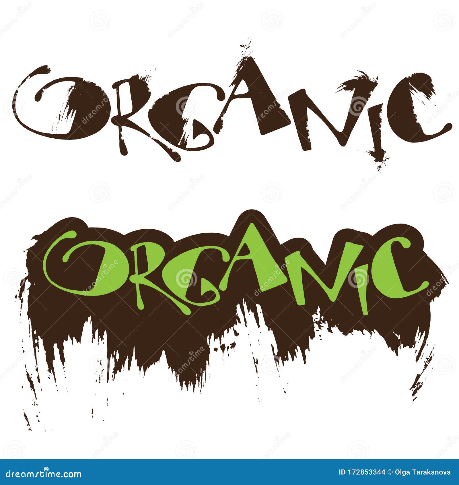 Hand lettering set stock vector. Illustration of organic - 172853344