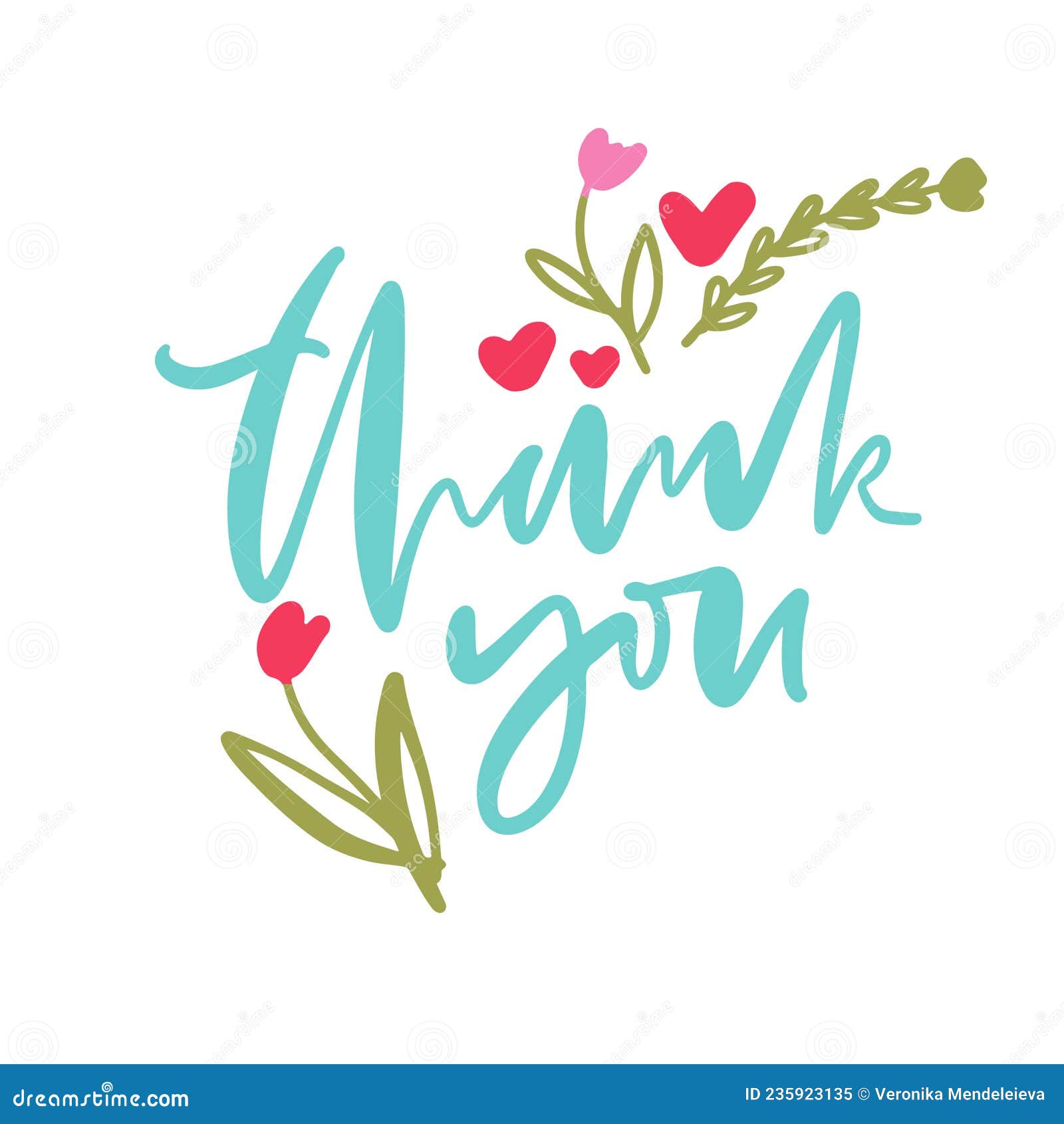 Thank You. Hand Lettering Sign for Business Packaging Stock Vector ...