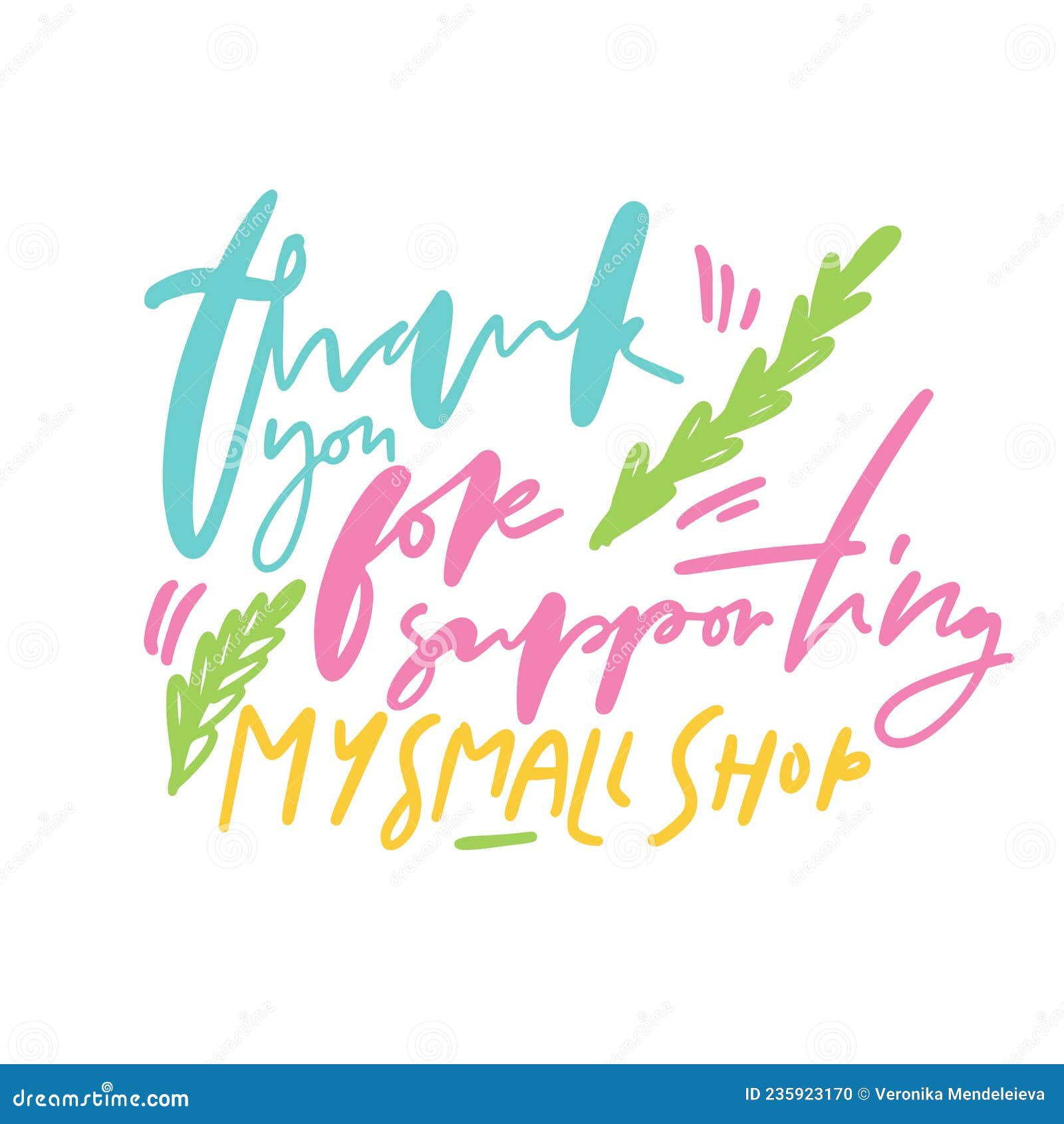Thank You for Supporting My Small Shop. Hand Lettering Sign for ...