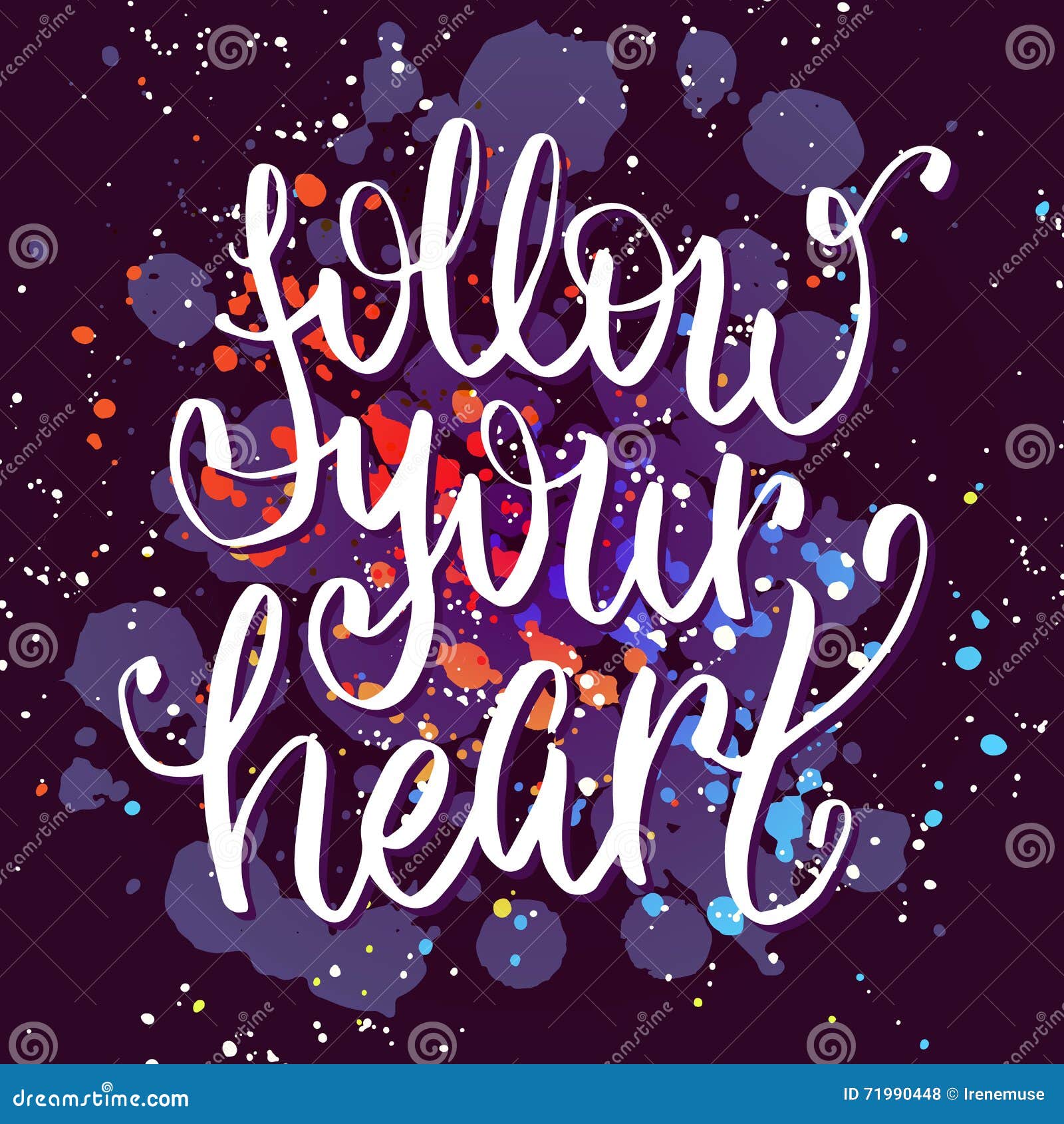 Hand Lettering Typography Poster Design Template Stock Vector ...