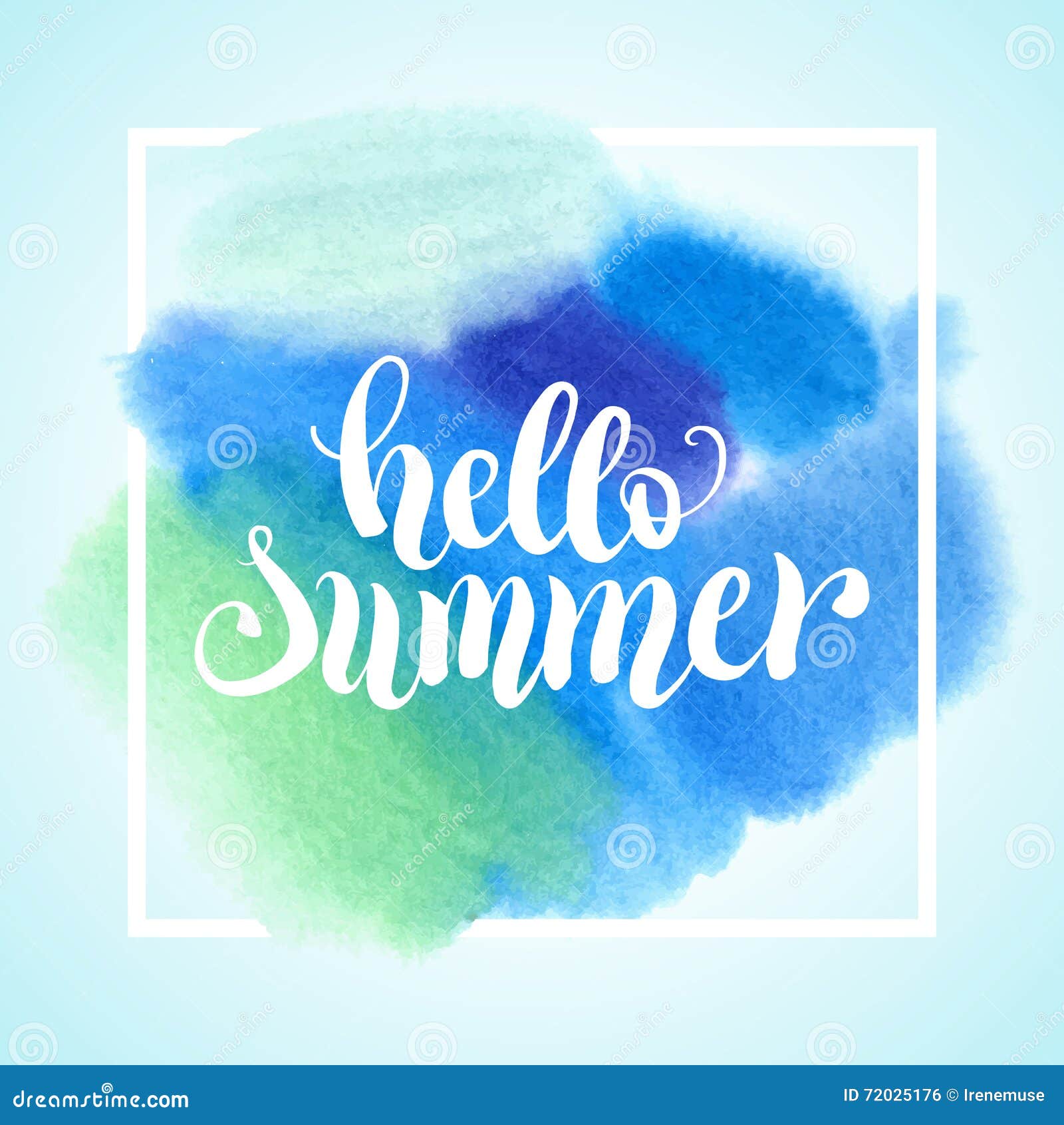 Hand Lettering on Watercolor Background Stock Vector - Illustration of ...