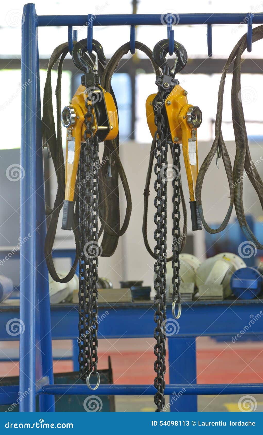 Lever Winch. Tal Lever. Manual Chain Hoist. Shallow Depth Of Field ...
