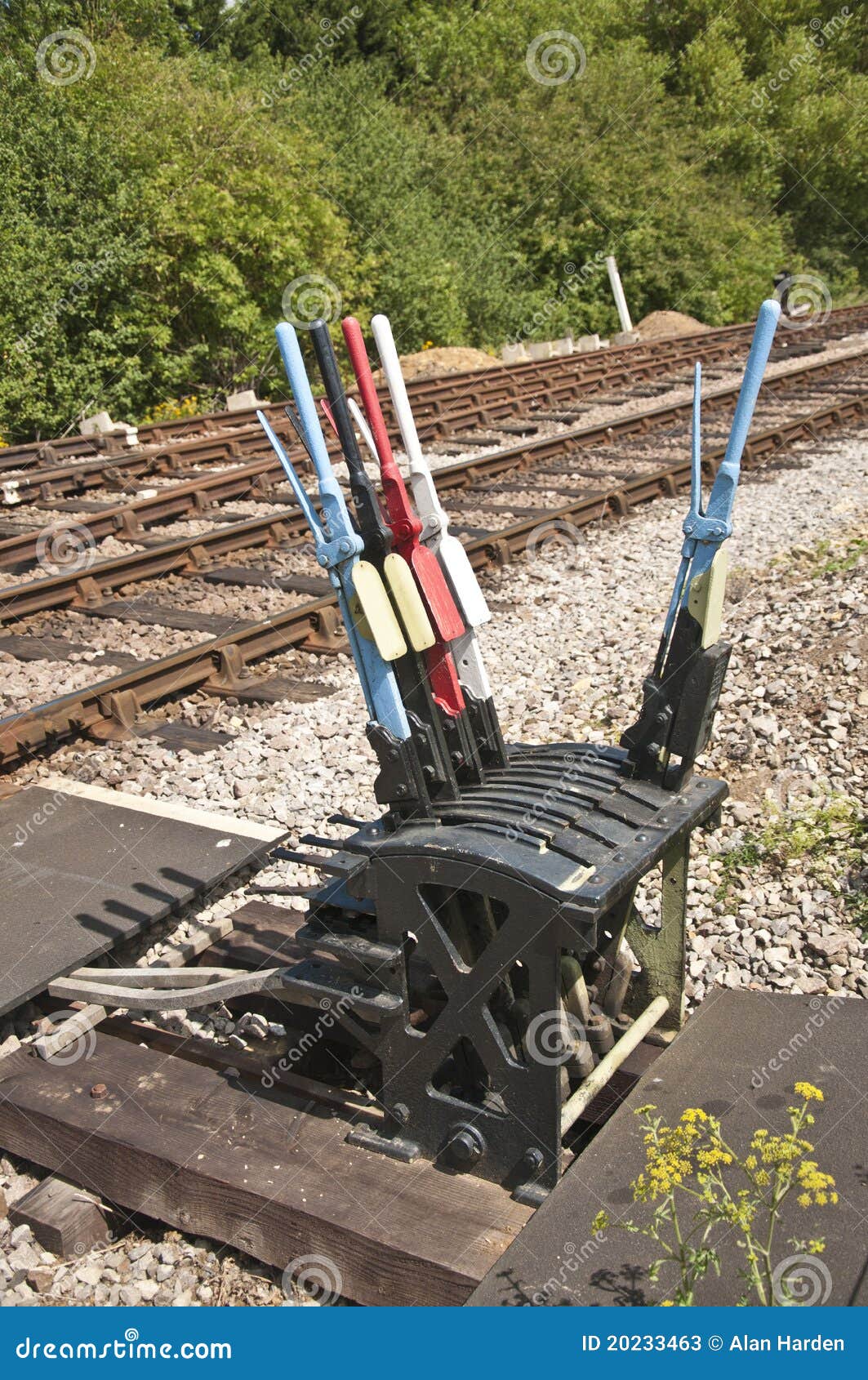 Hand Levers for Changing Rail Points Stock Image - Image of railway ...