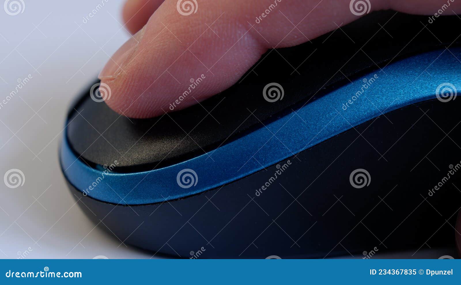 Hand Lies on Computer Mouse Ready To Click Stock Image - Image of ...