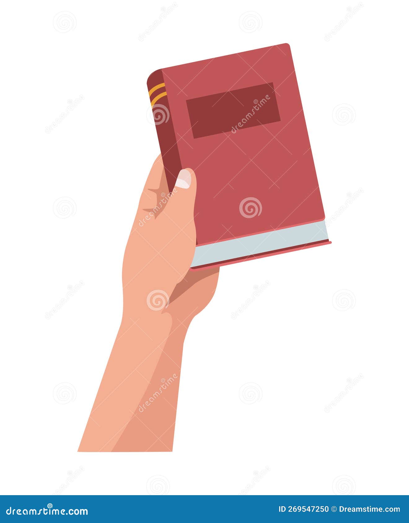 Hand lifting book stock vector. Illustration of study - 269547250