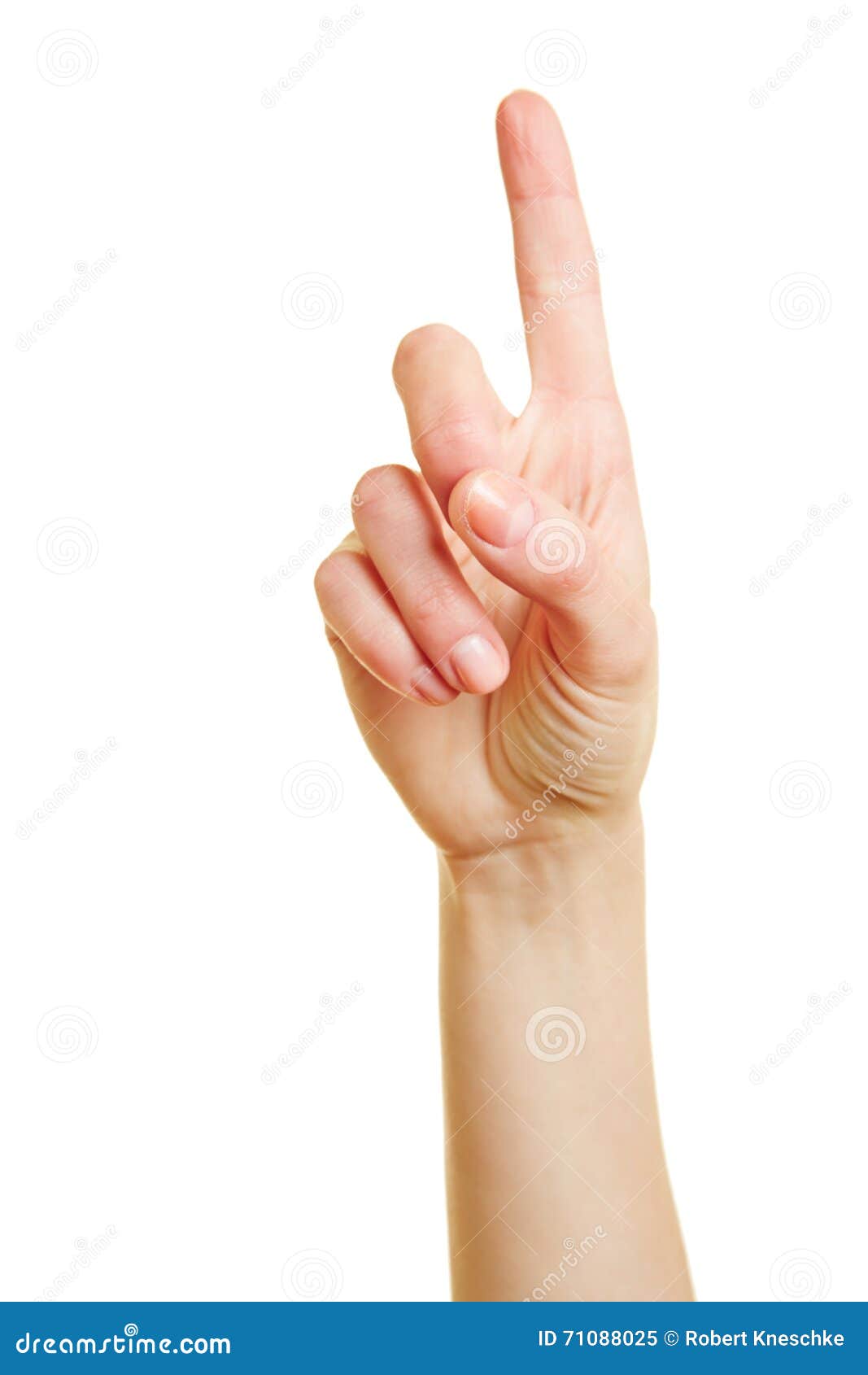 Hand Lifting Finger for Asking Stock Image - Image of tutorial, cutout ...