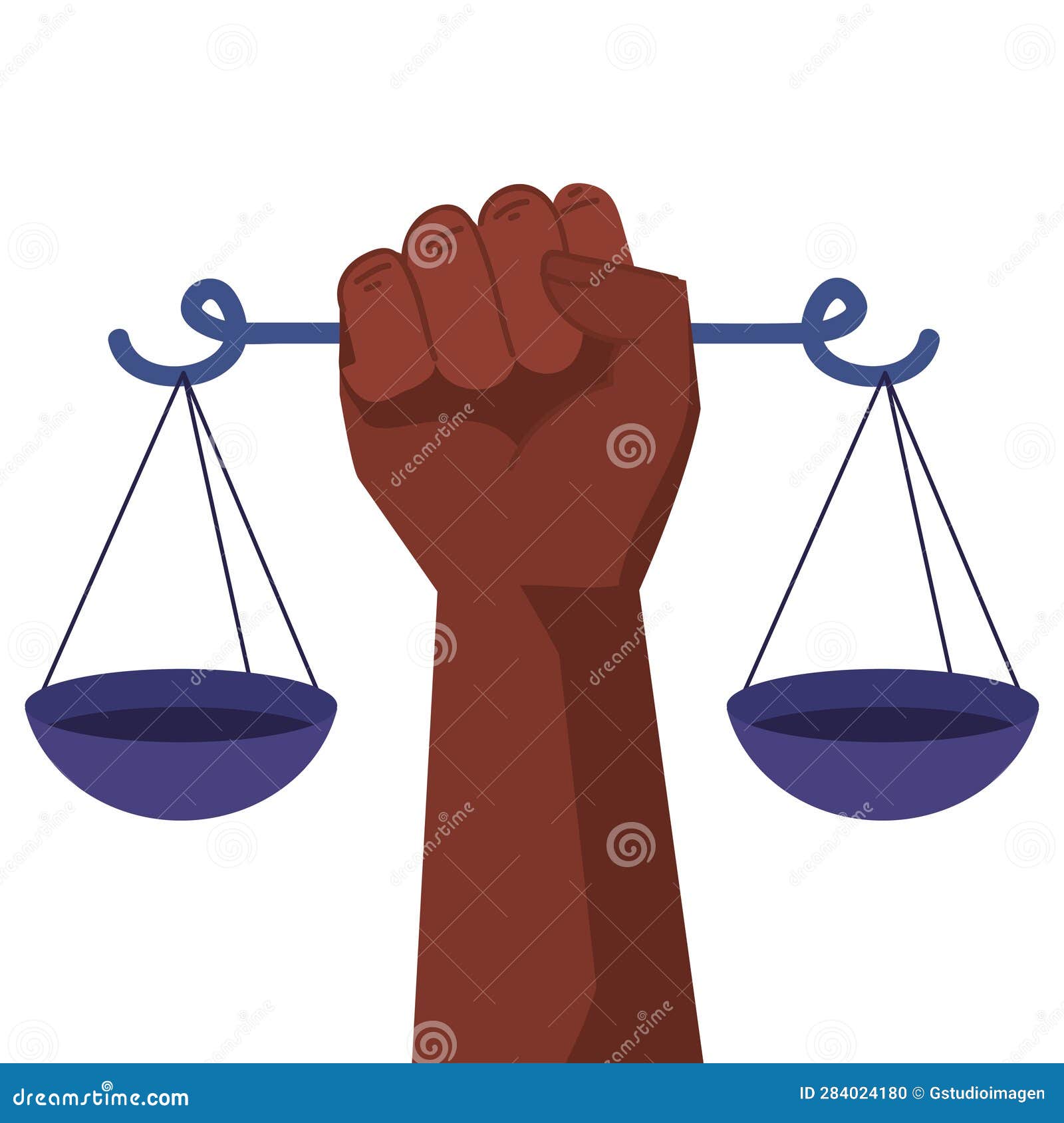 Hand Lifting Justice Balance Stock Vector - Illustration of hand ...