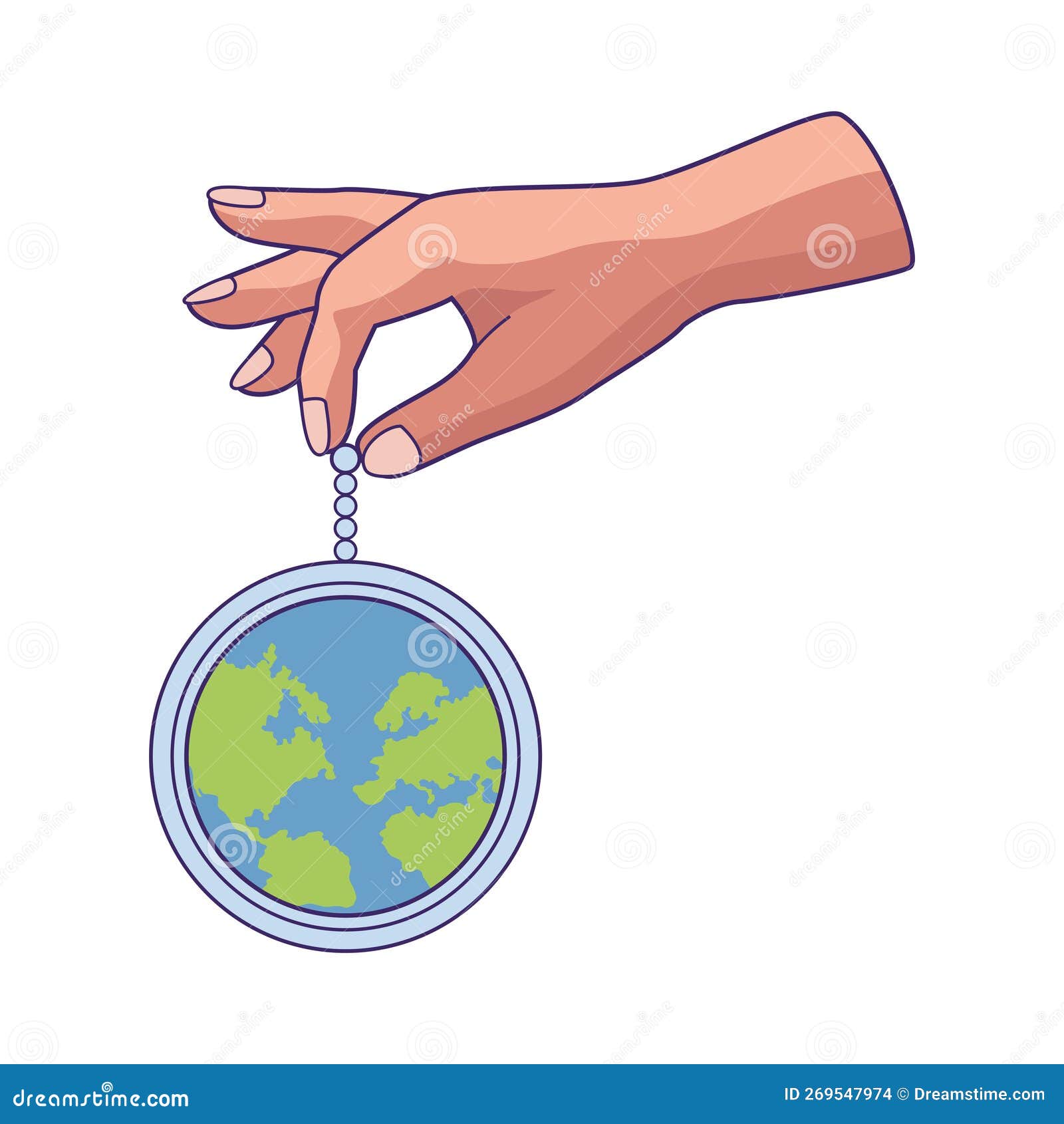 Hand lifting planet earth stock vector. Illustration of vector - 269547974