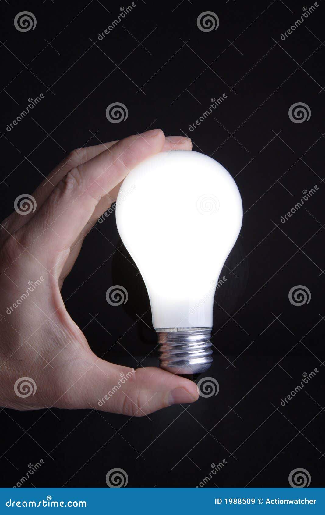 Hand with light stock image. Image of illumination, idea - 1988509