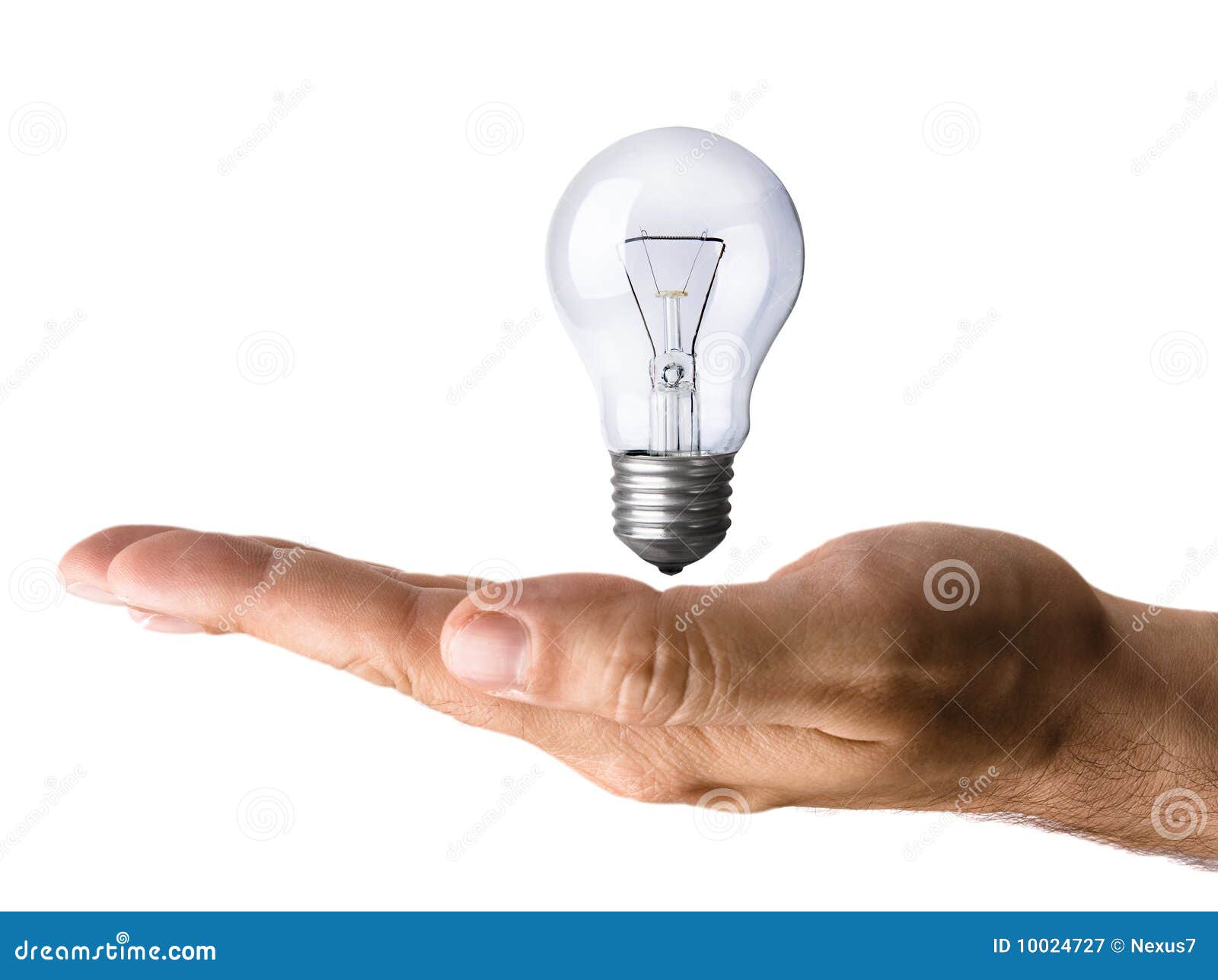Hand and the Light Bulb stock image. Image of idea, imagination - 10024727