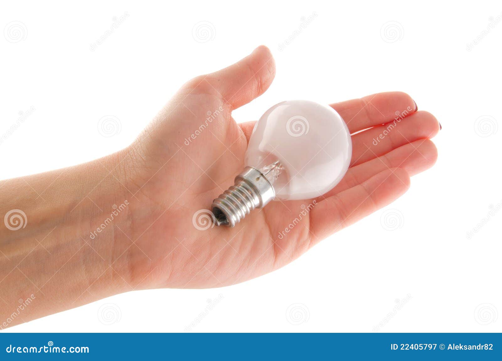 Hand with light bulb stock image. Image of palm, creative - 22405797