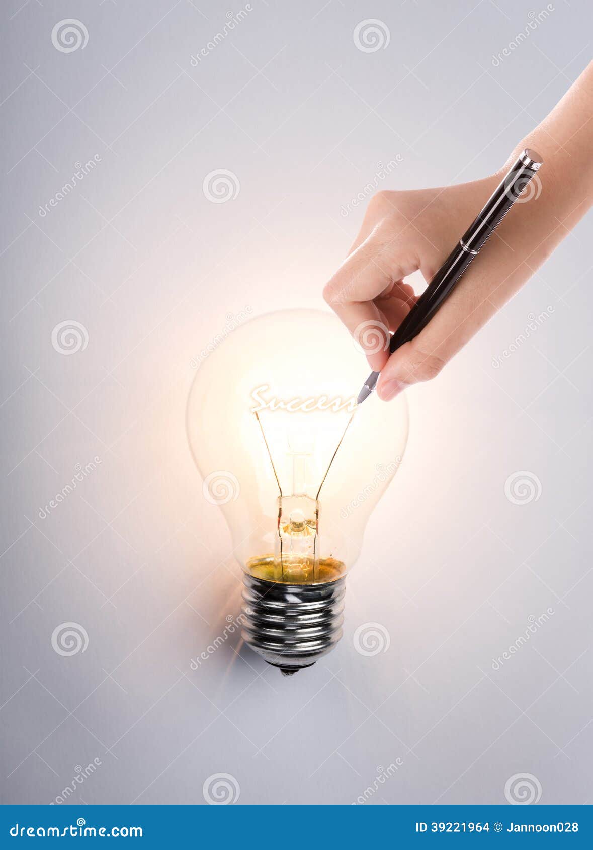 Hand and Light Bulb stock photo. Image of glowing, equipment - 39221964