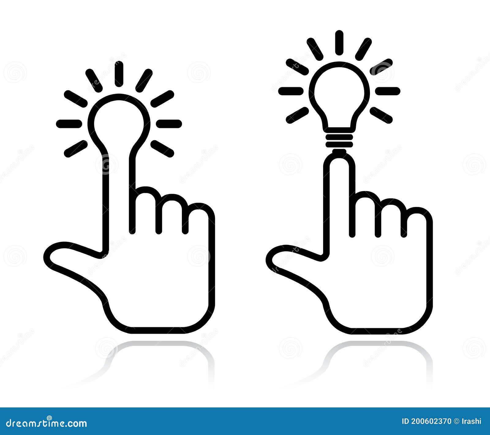 Hand Lightbulb Design Element Stock Vector - Illustration of background ...