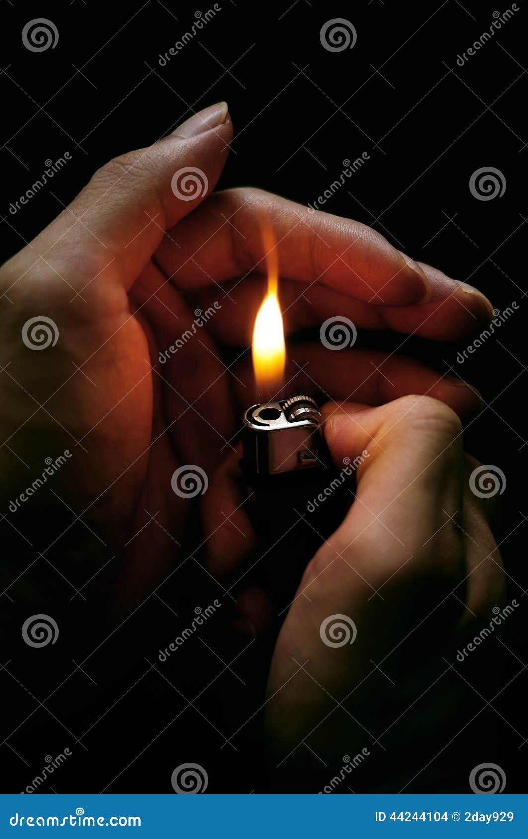Hand with Lighter, Vertical Stock Photo - Image of explore, flame: 44244104