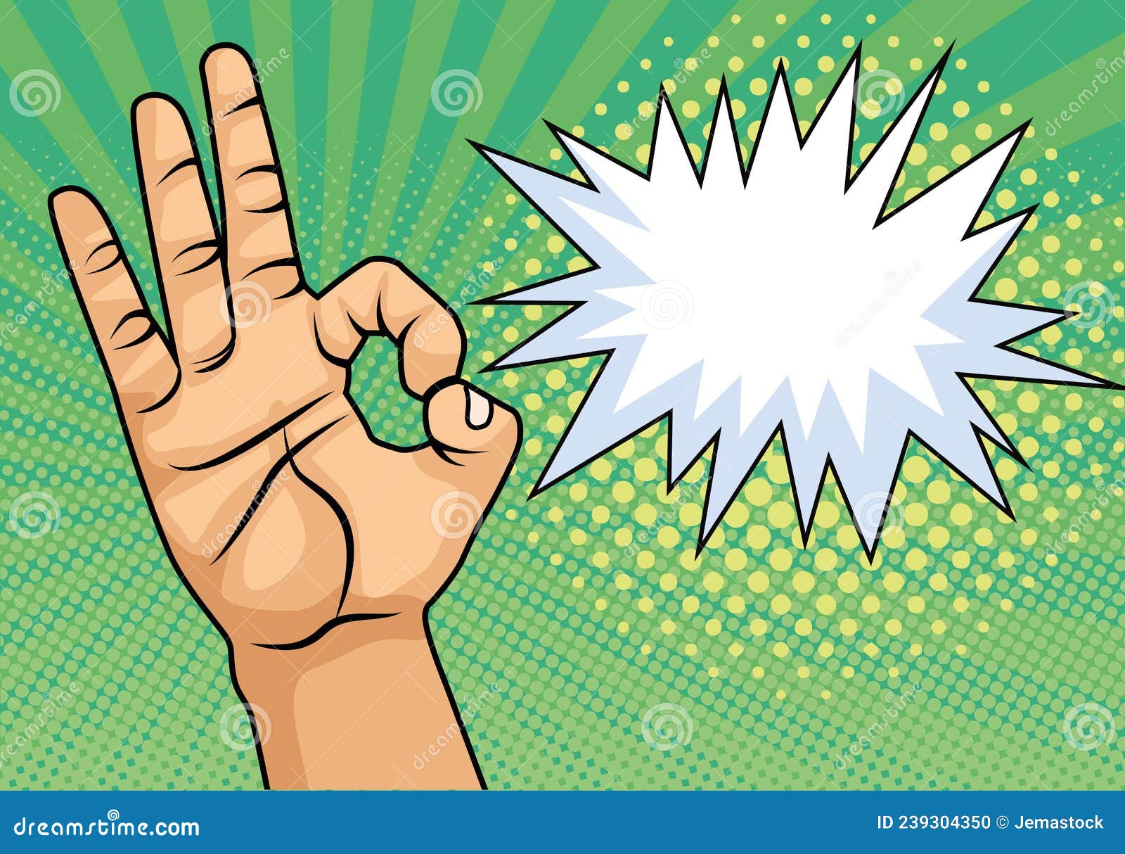 Hand like pop art stock vector. Illustration of humor - 239304350