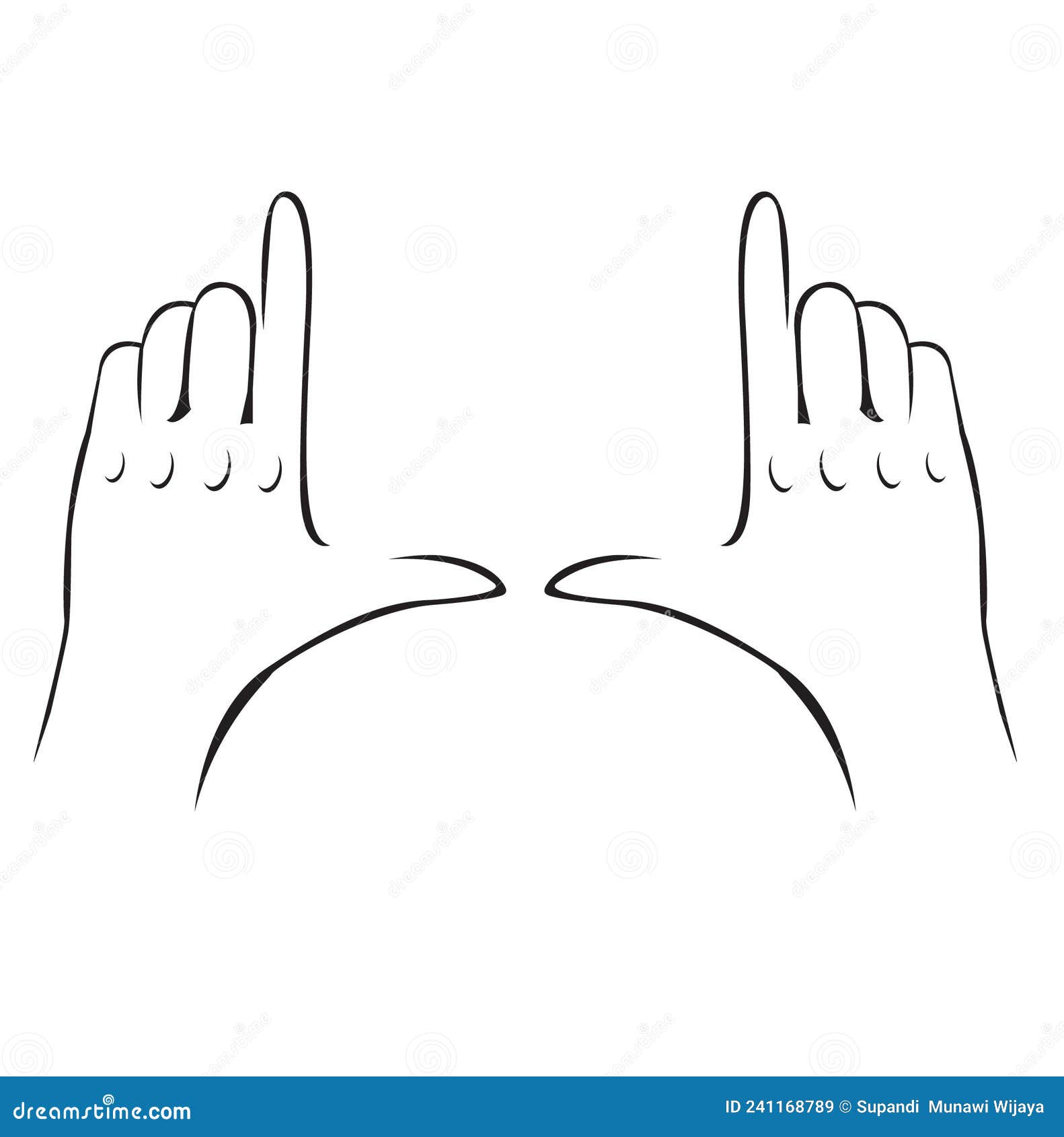 Hand Line Art Illustration Symbol Perfect Stock Vector - Illustration ...
