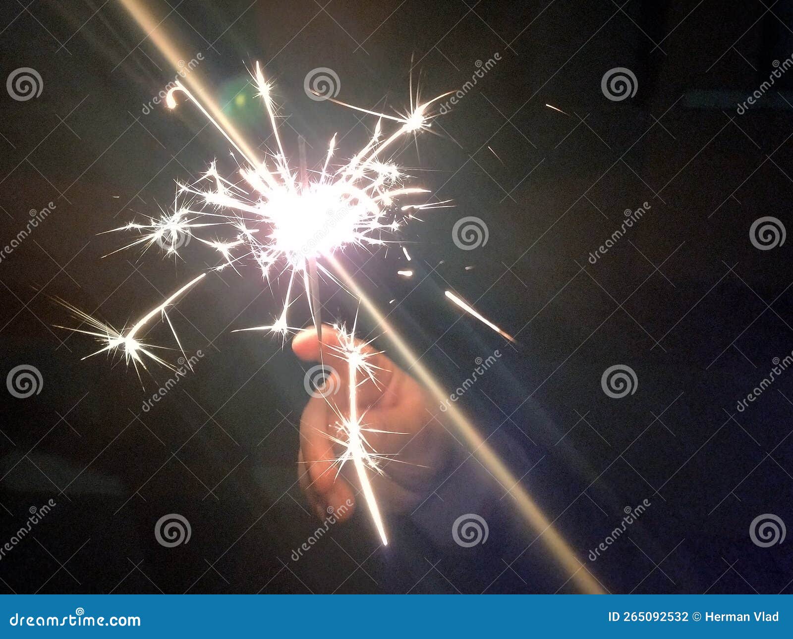 Hand-lit Fireworks for New Year S Eve Stock Photo - Image of hand ...