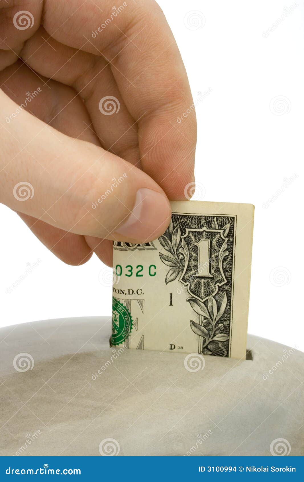 Hand load money to bank stock photo. Image of background - 3100994