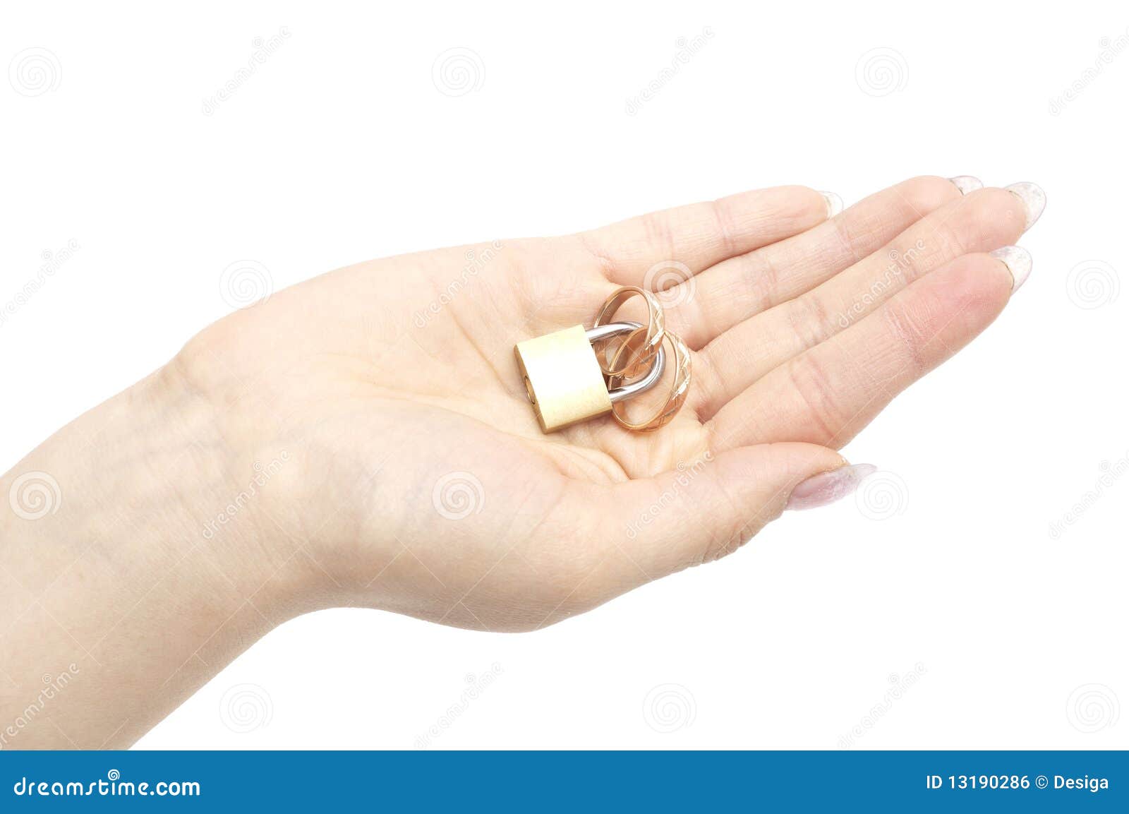 Hand and lock stock photo. Image of password, isolated - 13190286