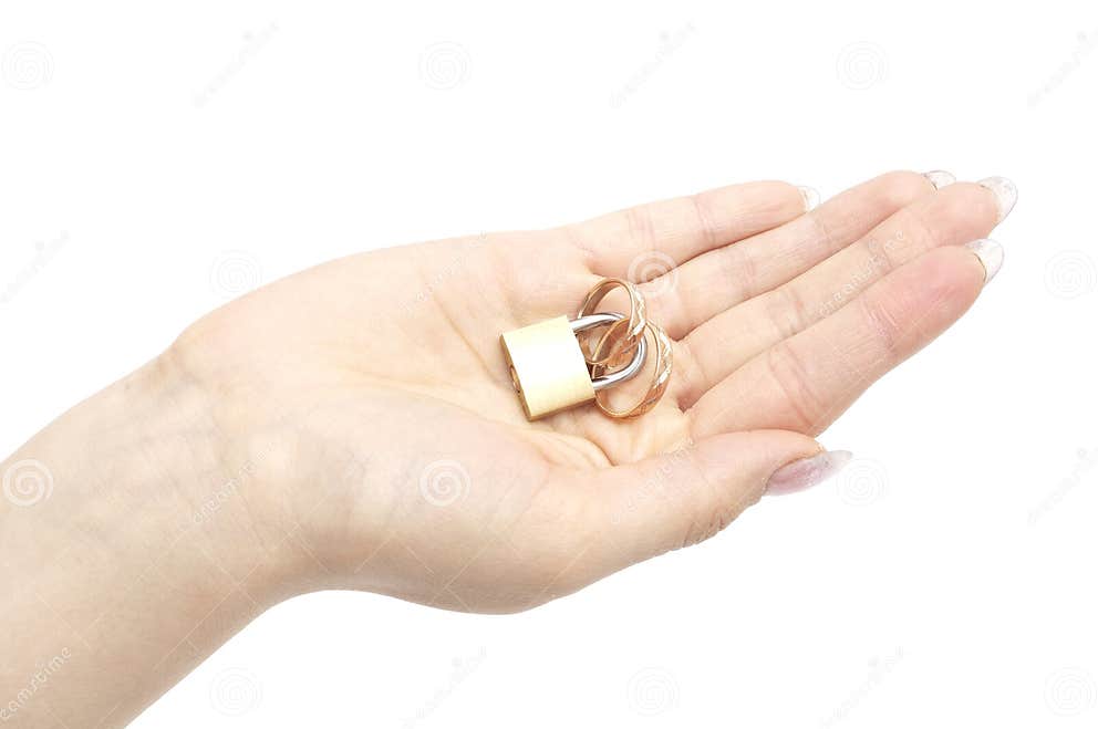 Hand and lock stock photo. Image of password, isolated - 13190286