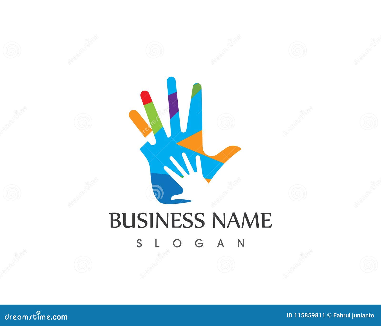 Hand Logo Design stock vector. Illustration of hands - 115859811