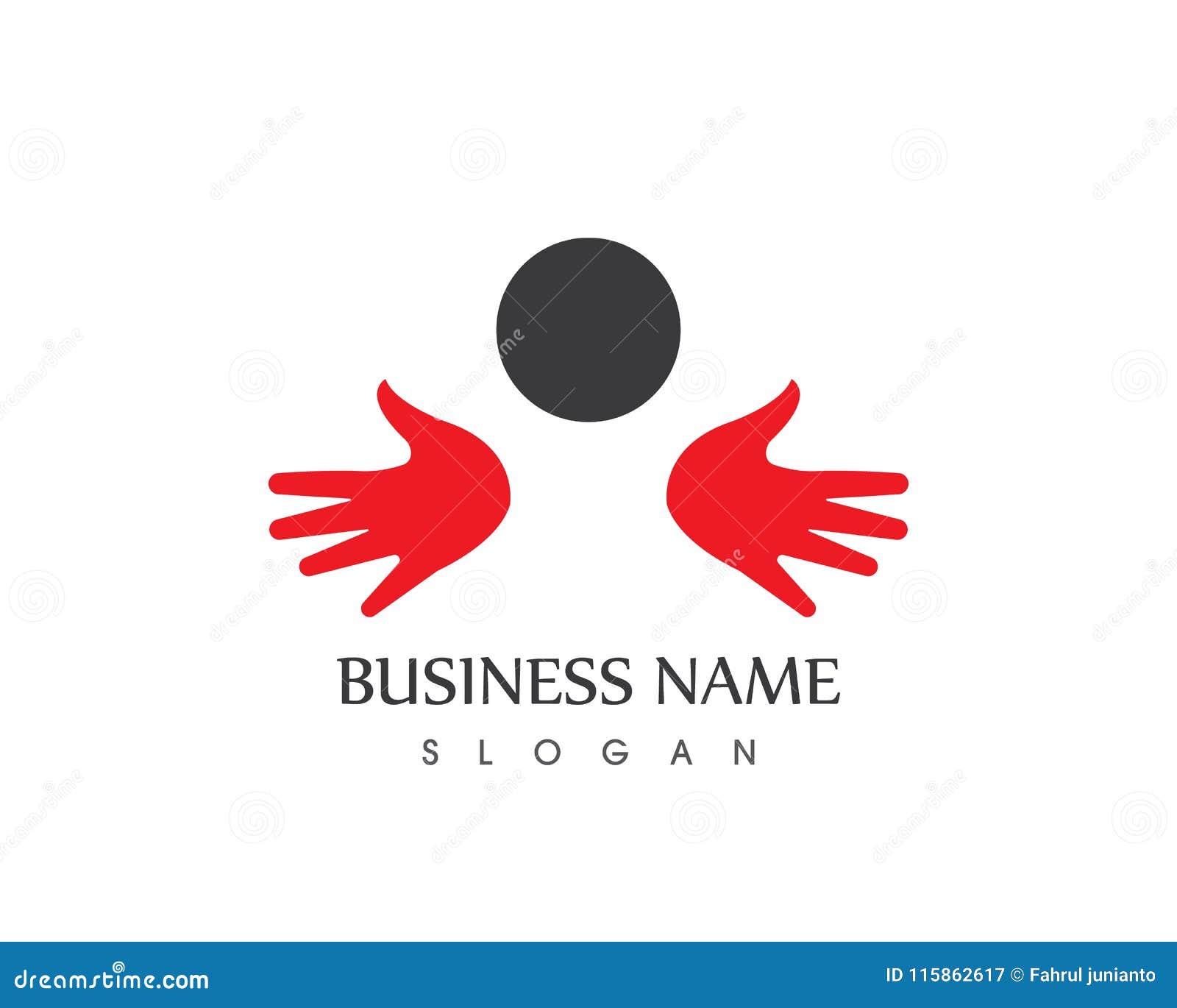 Hand Logo Design Template stock vector. Illustration of symbol - 115862617