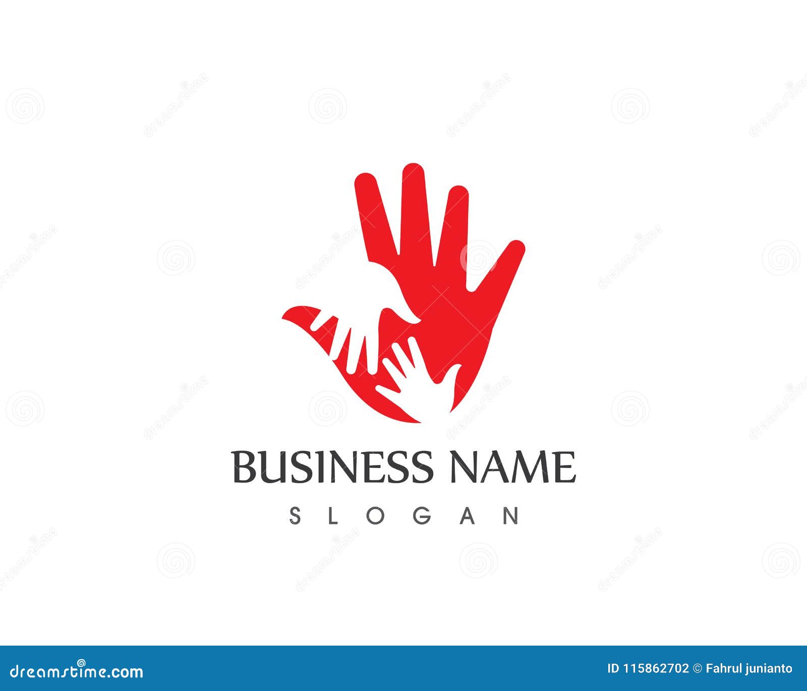 Hand Logo Design Template stock vector. Illustration of colors - 115862702