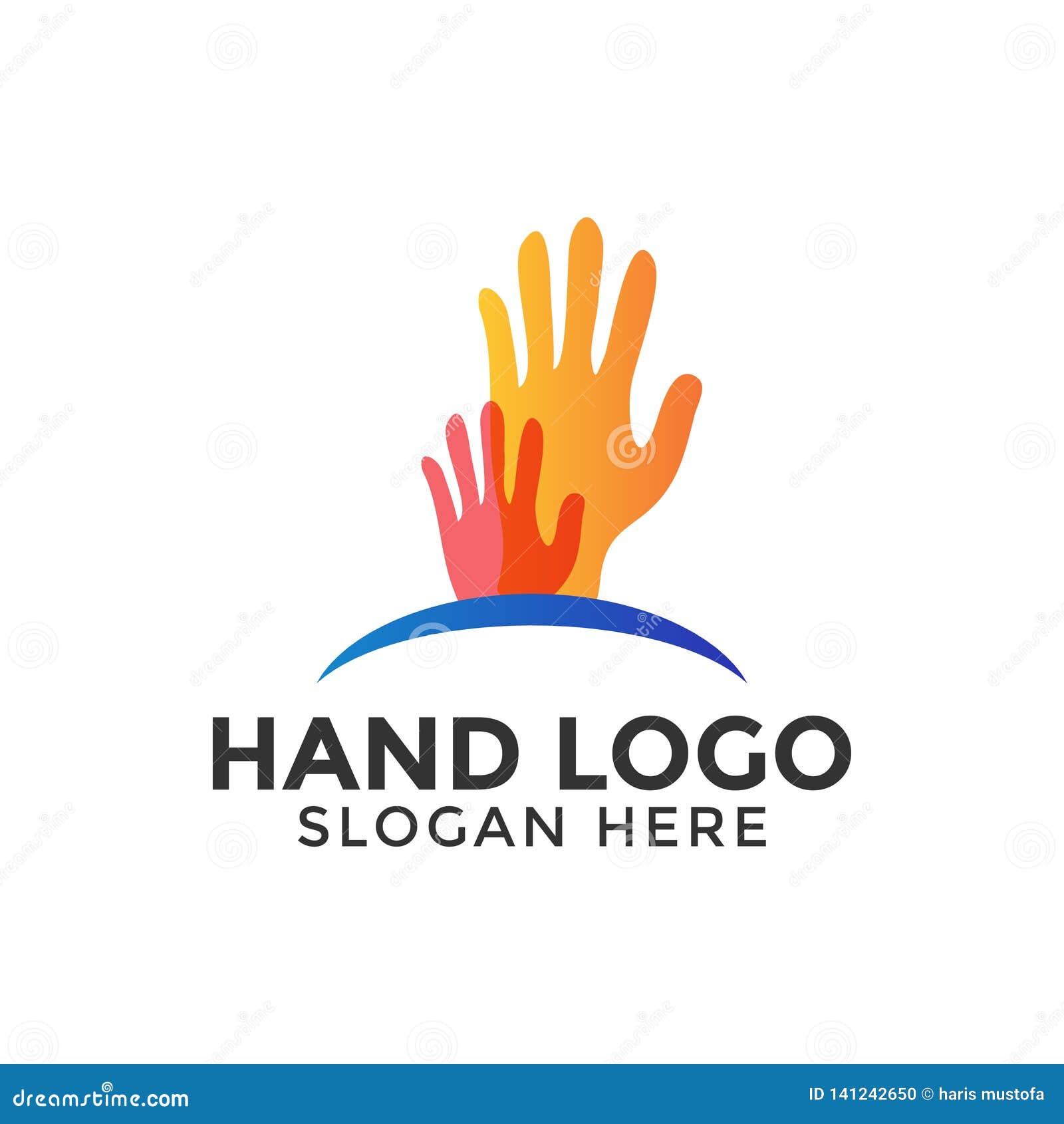 Hand Logo Design Template Vector Isolated Stock Illustration ...