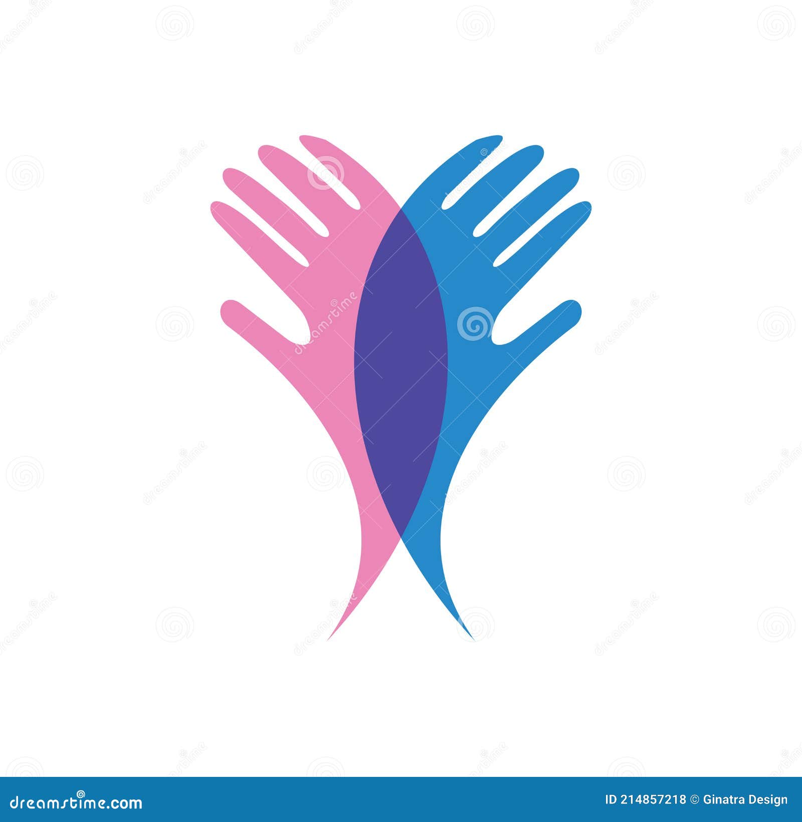 Hand Logo Stacked Color stock vector. Illustration of business - 214857218