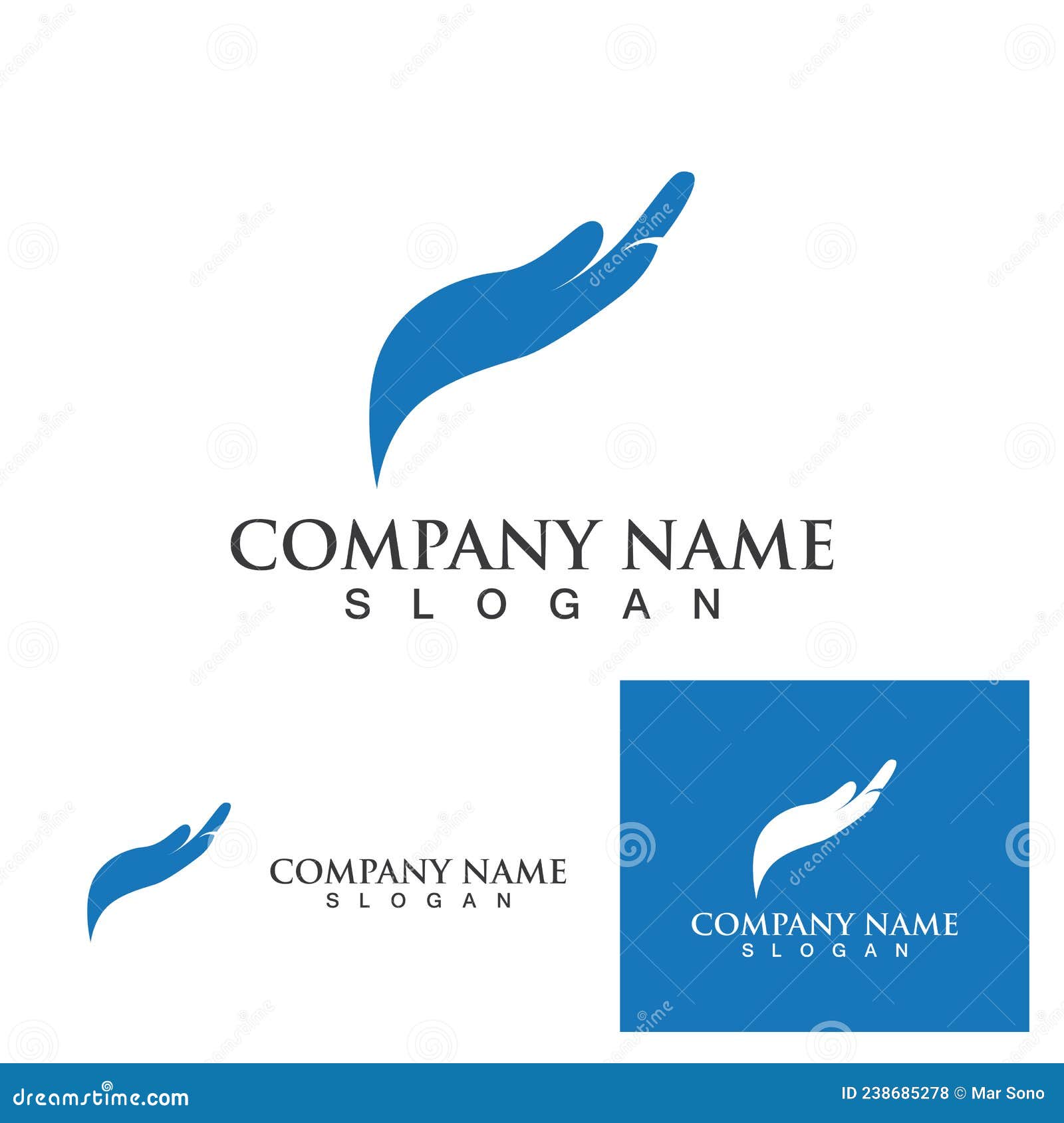 Hand Logo and Symbols Template Stock Vector - Illustration of business ...