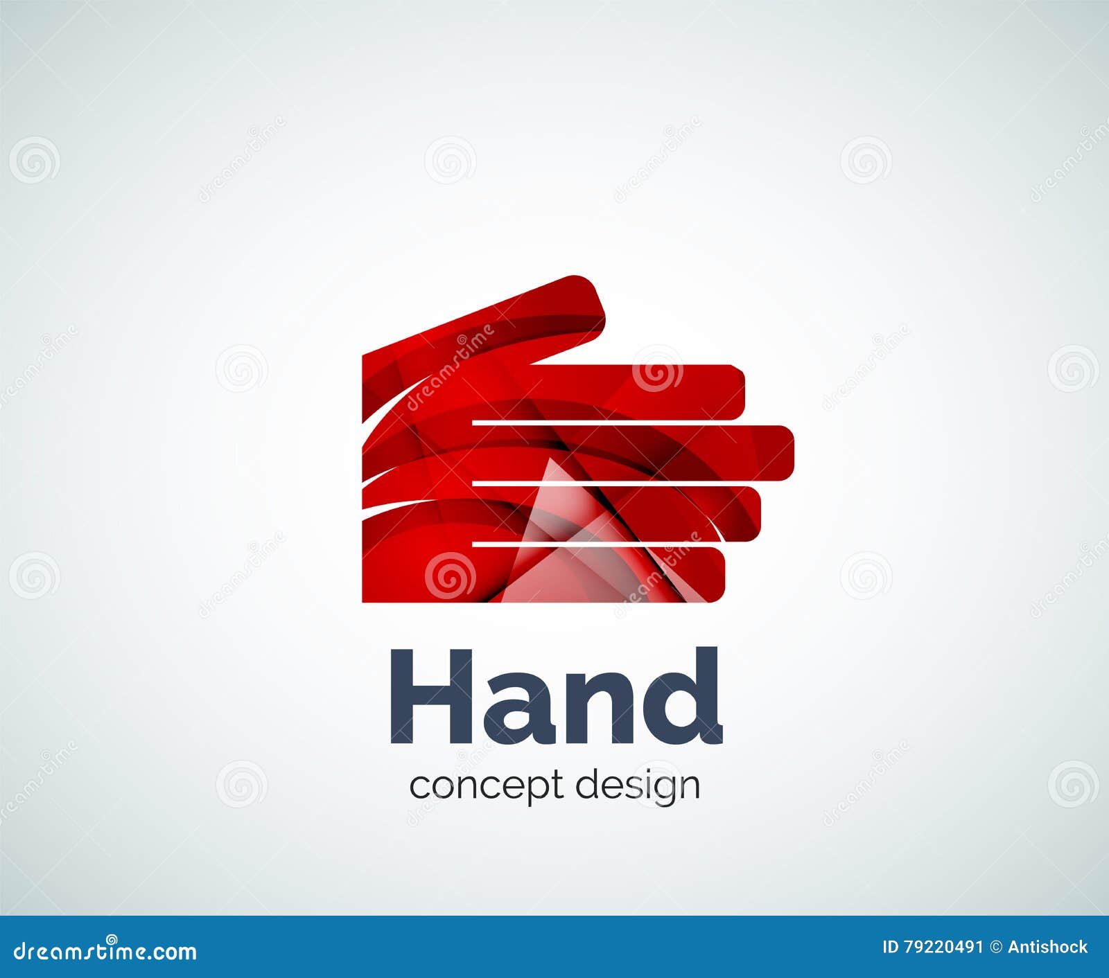 Hand logo template stock vector. Illustration of business - 79220491