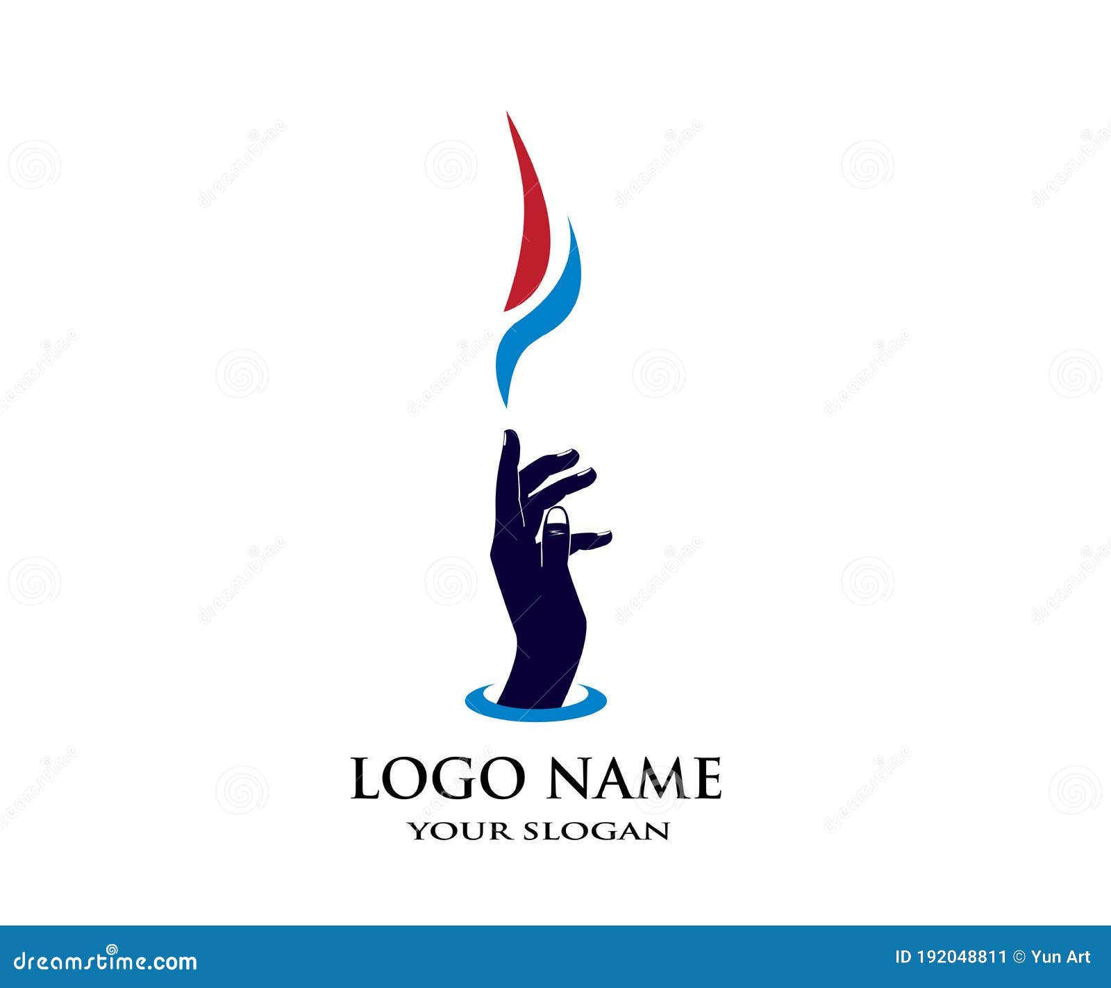 Hand logo to achieve goals stock vector. Illustration of abstract ...